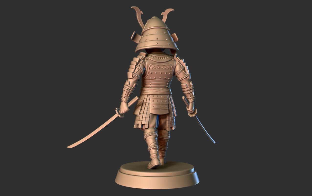 Samurai Miniature 3 -Mini Troop -3D print model 3D model 3D printable ...