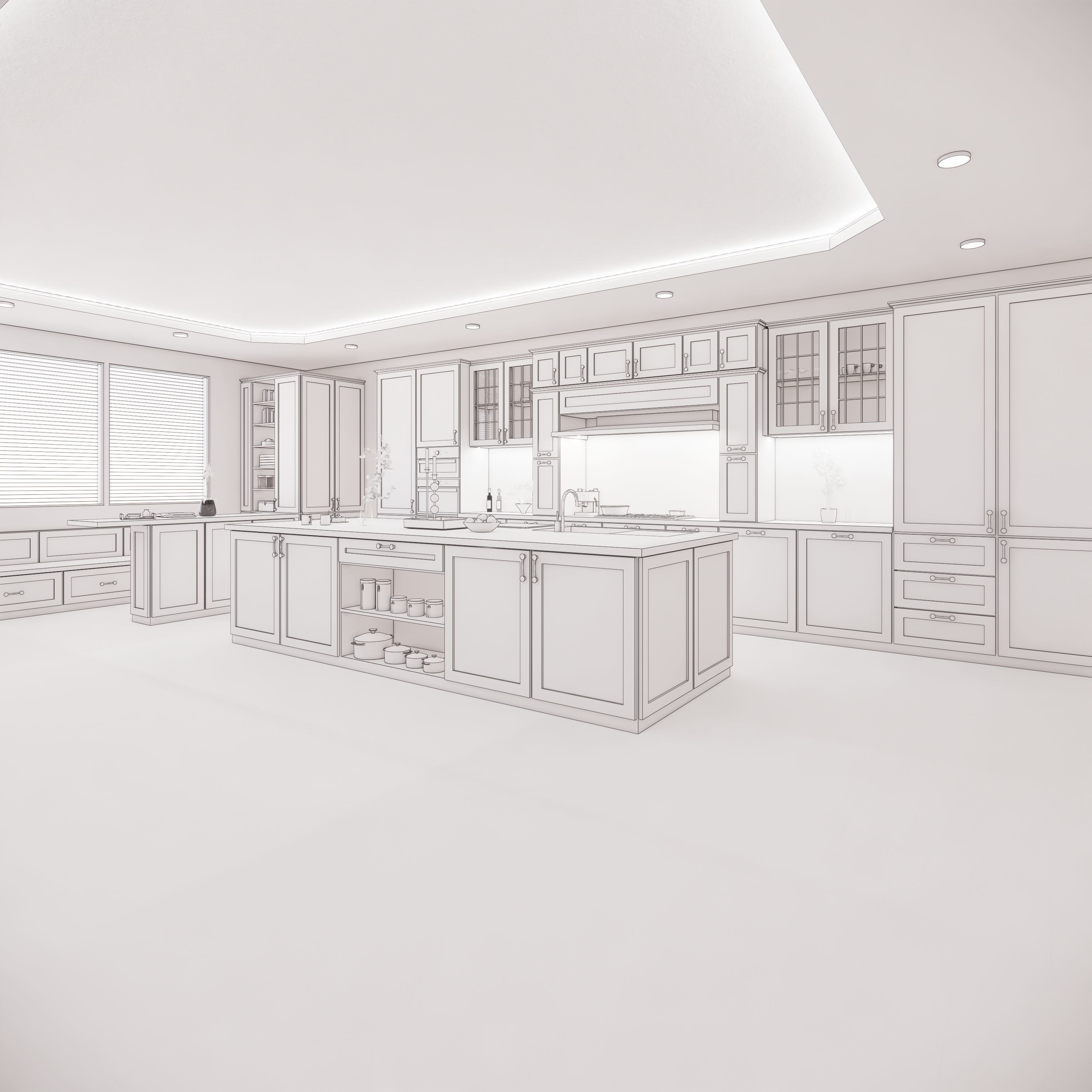 3D model Full Parametric Kitchen Created in Revit 3D model 6 VR / AR ...