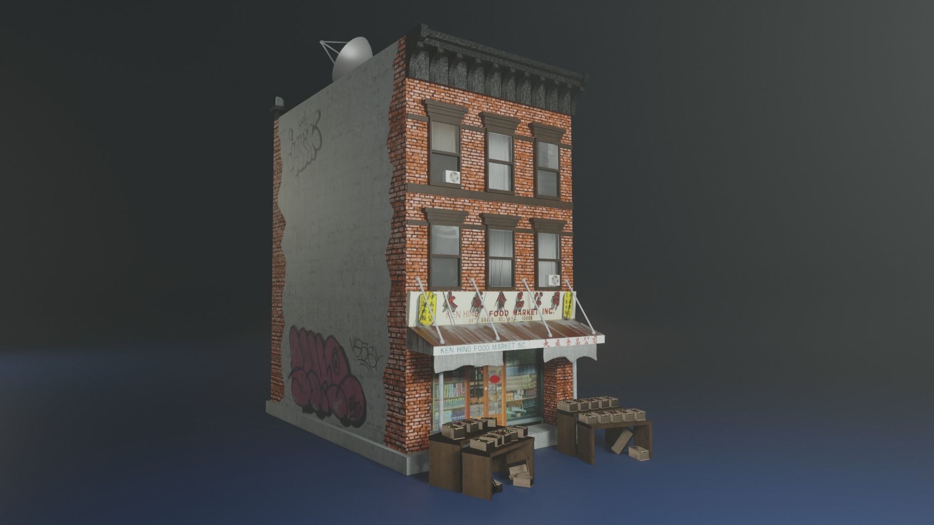 3D model chinatown building model VR / AR / low-poly | CGTrader
