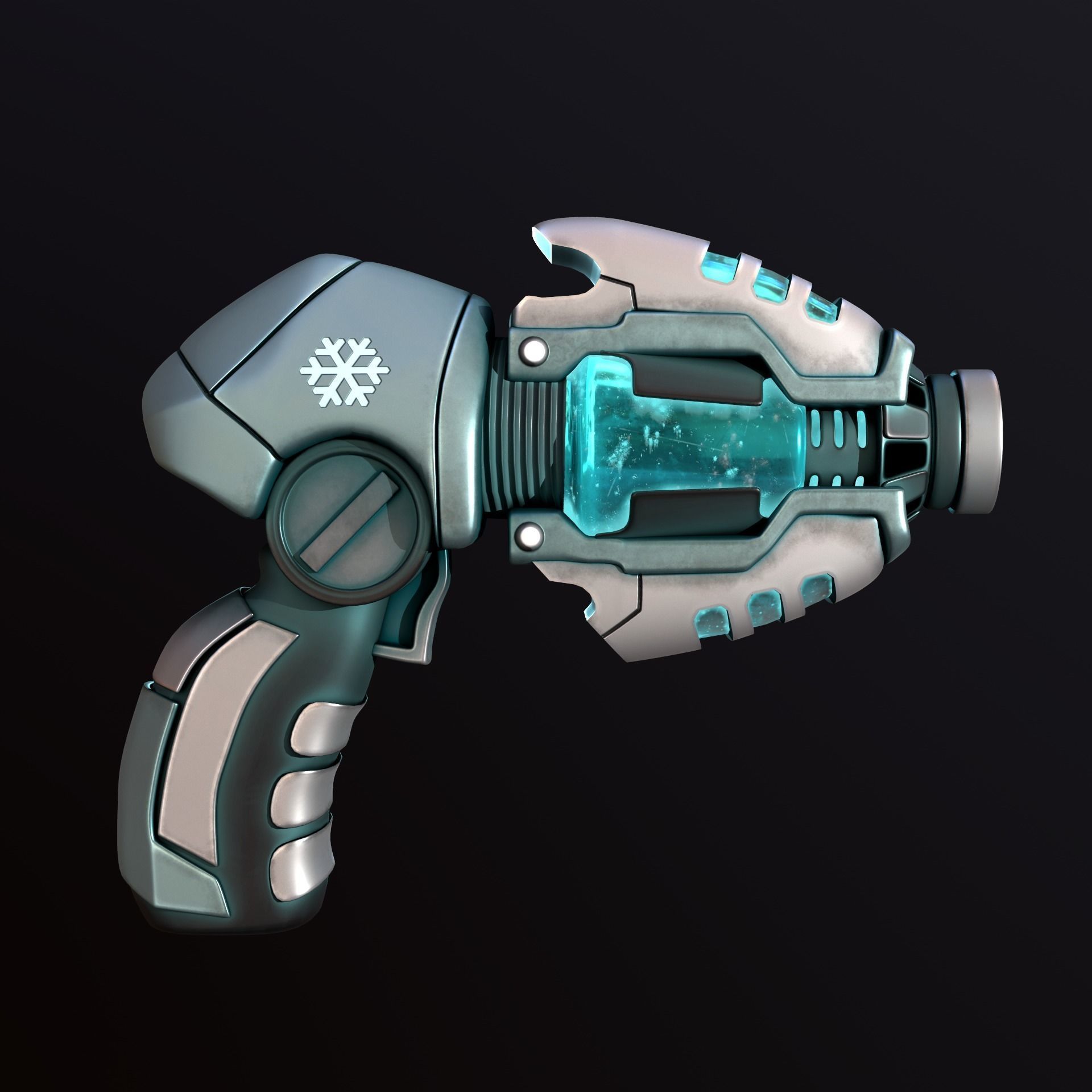 3D model Sci-Fi Gun - Ice VR / AR / low-poly | CGTrader