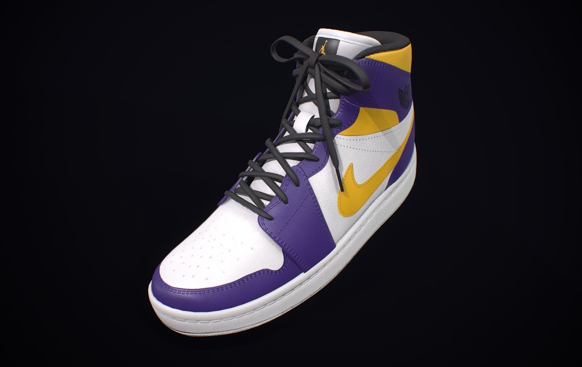 3D model Nike Air Jordan Lakers VR / AR / low-poly | CGTrader