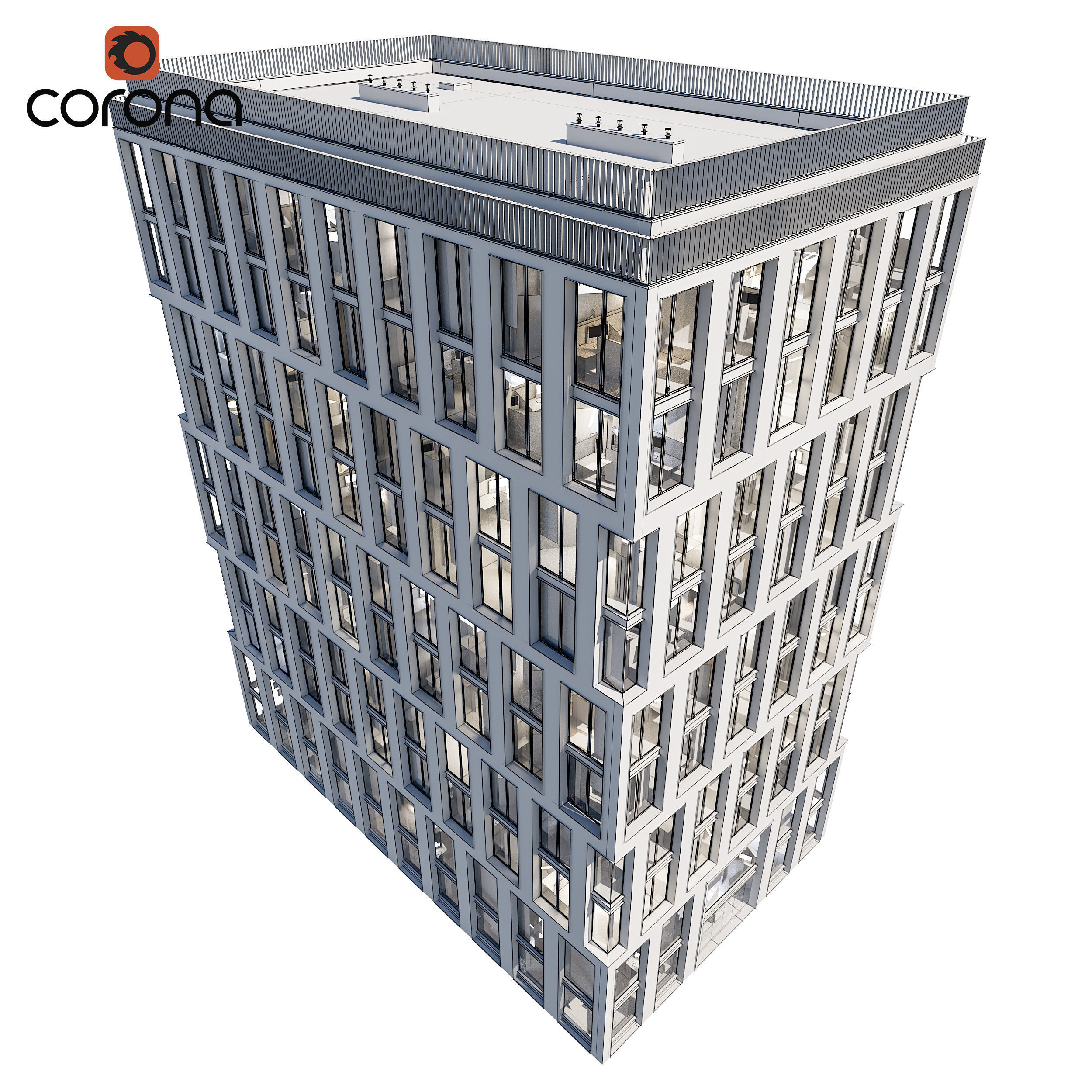 Modern office building 03 3D model | CGTrader