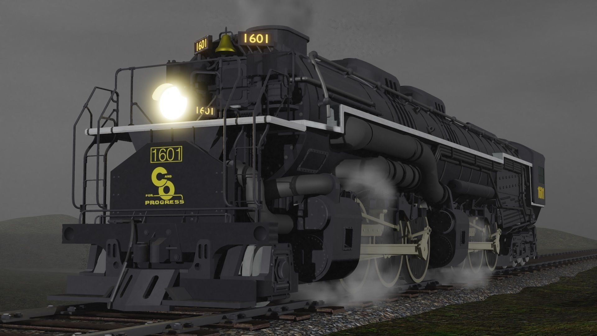 Allegheny Locomotive 3D model | CGTrader