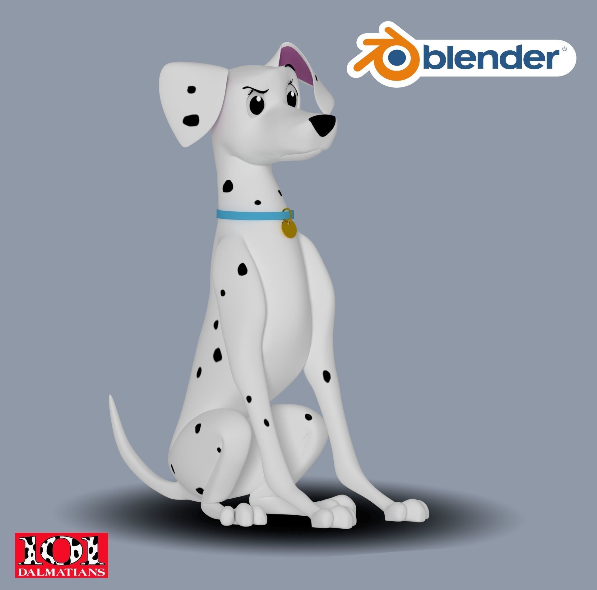 Perdita Dalmatian Model 3D model rigged | CGTrader