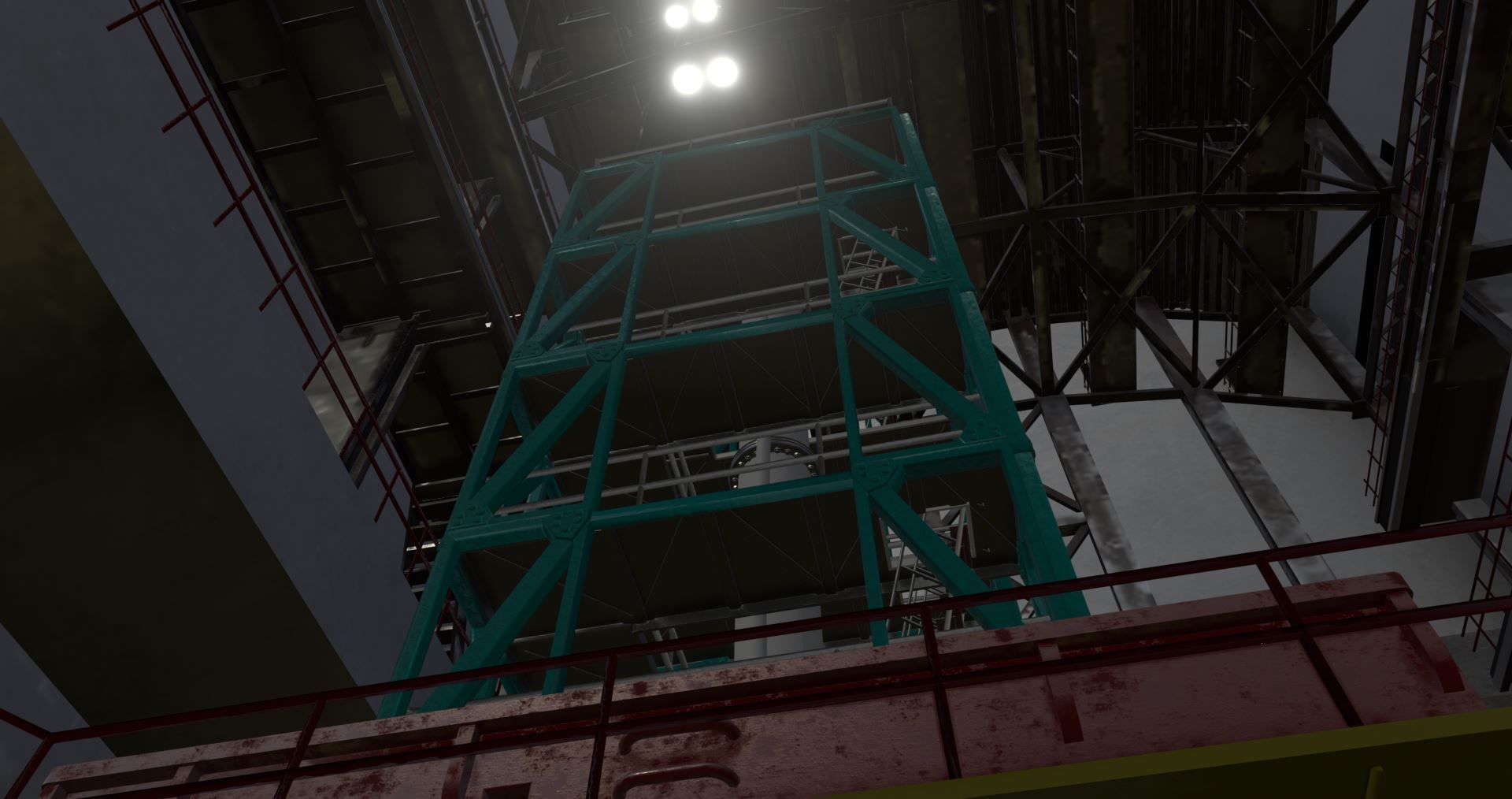 RBMK-1000 Nuclear Reactor Central Hall And Refueling Machine 3D model ...