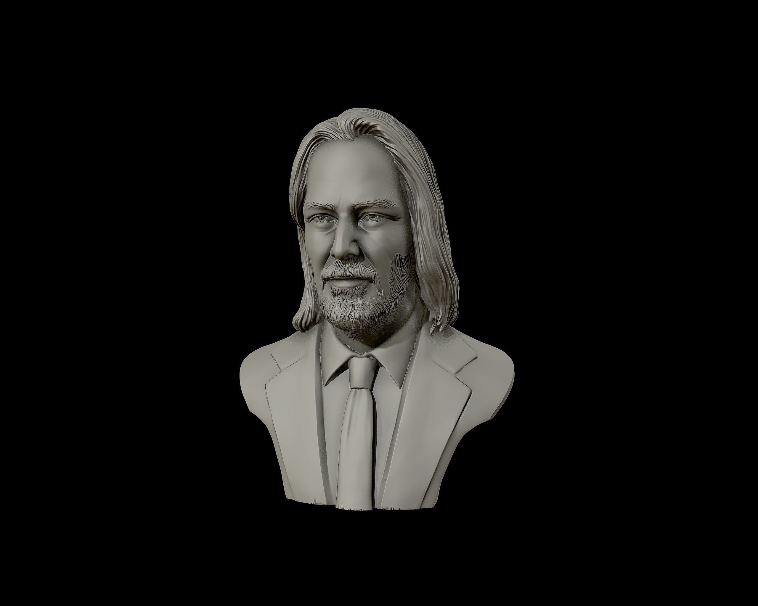 Keanu Reeves 3D portrait sculpture 3D model 3D printable | CGTrader