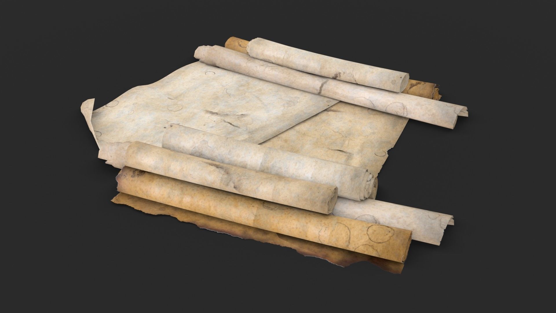 3D model Old Parchment VR / AR / low-poly | CGTrader