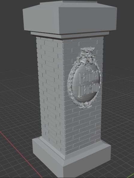 Haunted Mansion Pillar 3D model 3D printable | CGTrader