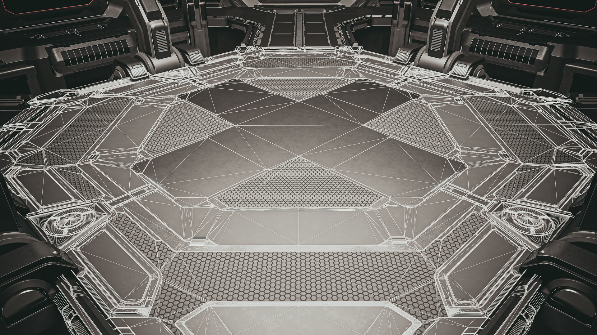 Sci-fi scene black abyss 3D model | CGTrader