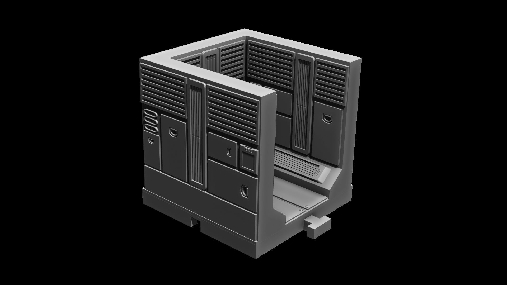 Modular Dungeon Tiles SciFi 3D model 3D printable | CGTrader