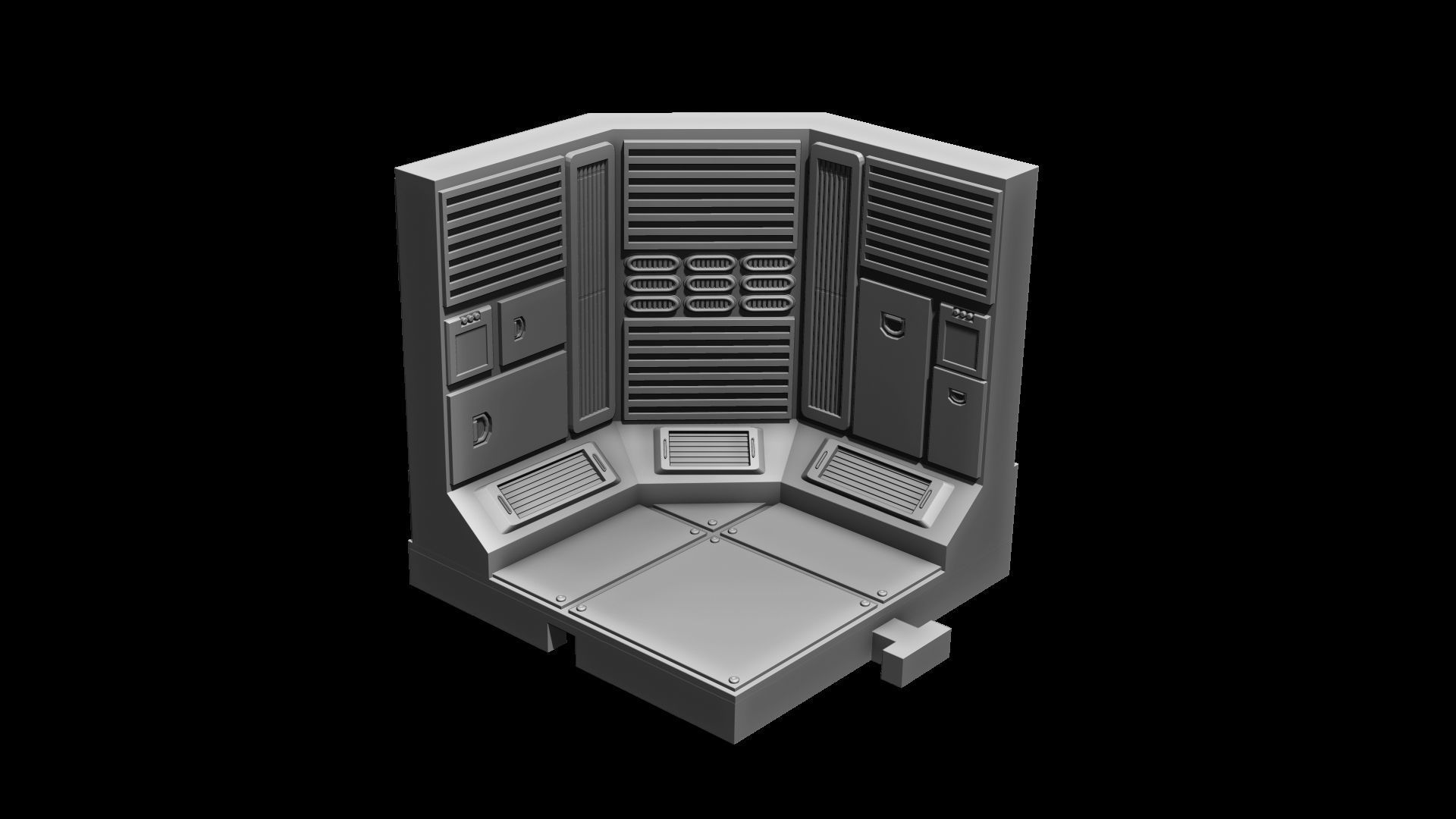 Modular Dungeon Tiles SciFi 3D model 3D printable | CGTrader