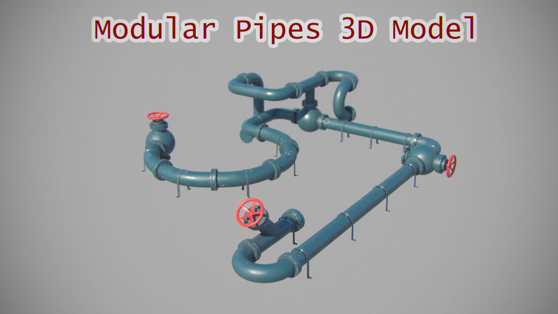 Modular Pipes 3D Model free VR / AR / low-poly 3D model | CGTrader