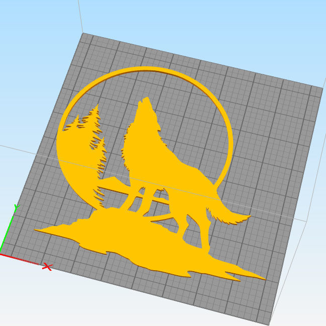 Howling Wolf wall decoration 3D model 3D printable | CGTrader