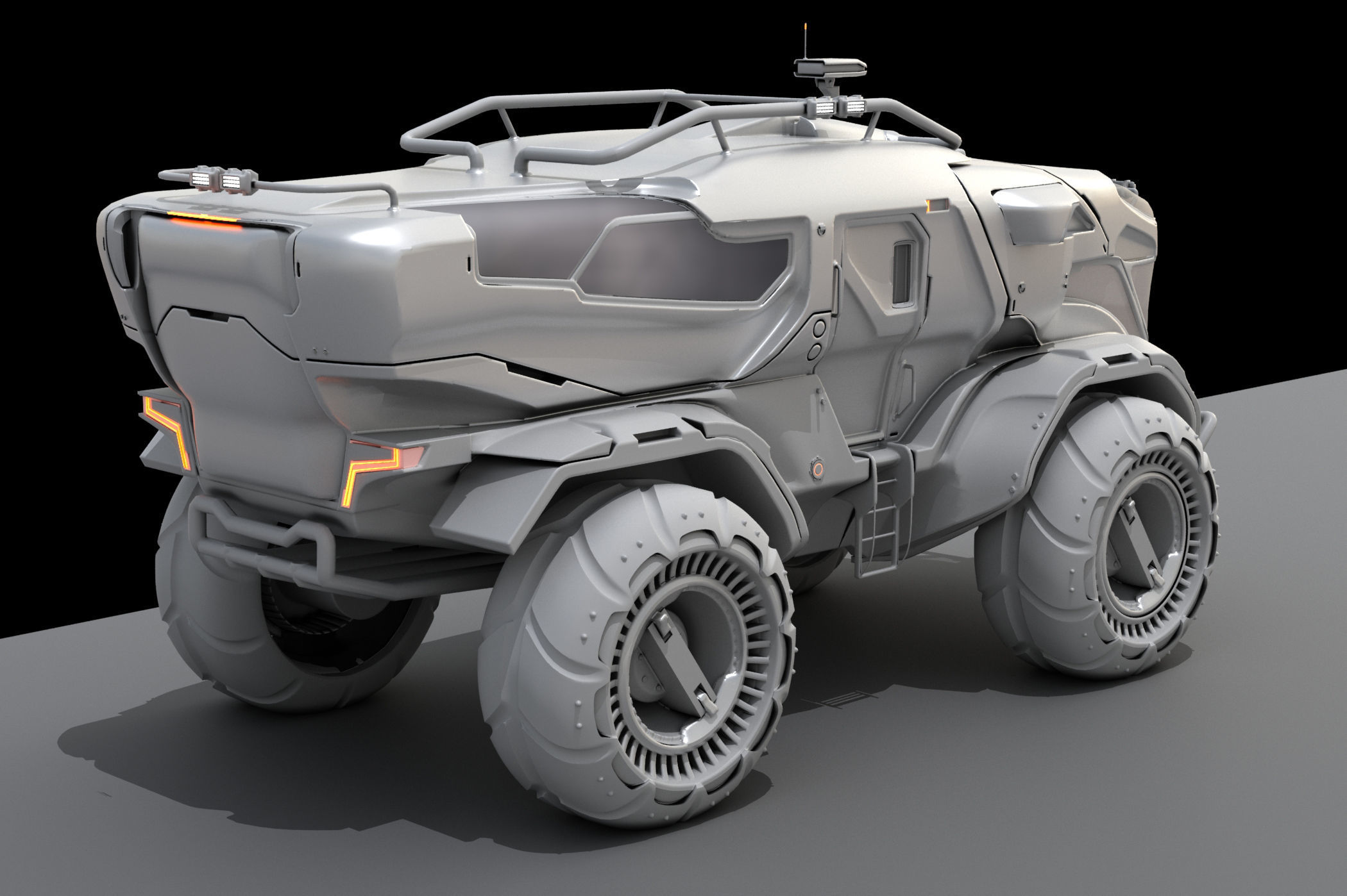 3d concept sci-fi vehicle 3D model | CGTrader