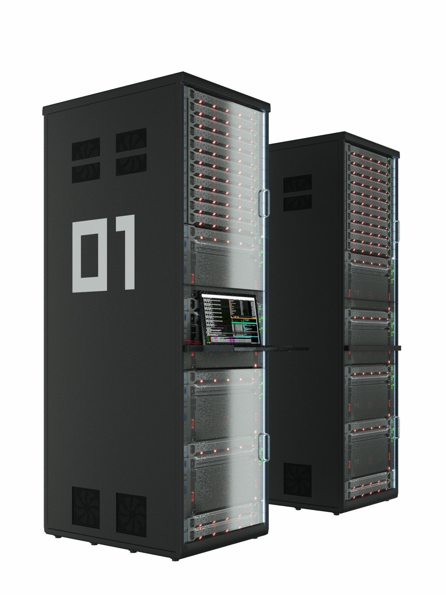 3D model Server rack with servers VR / AR / low-poly | CGTrader