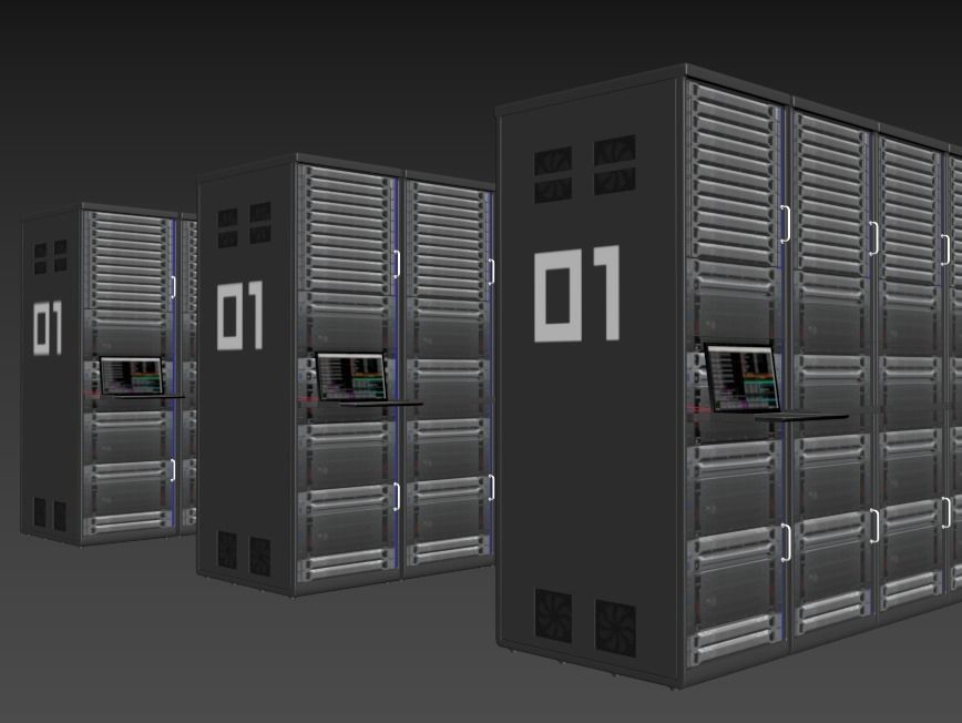 3D model Server rack with servers VR / AR / low-poly | CGTrader