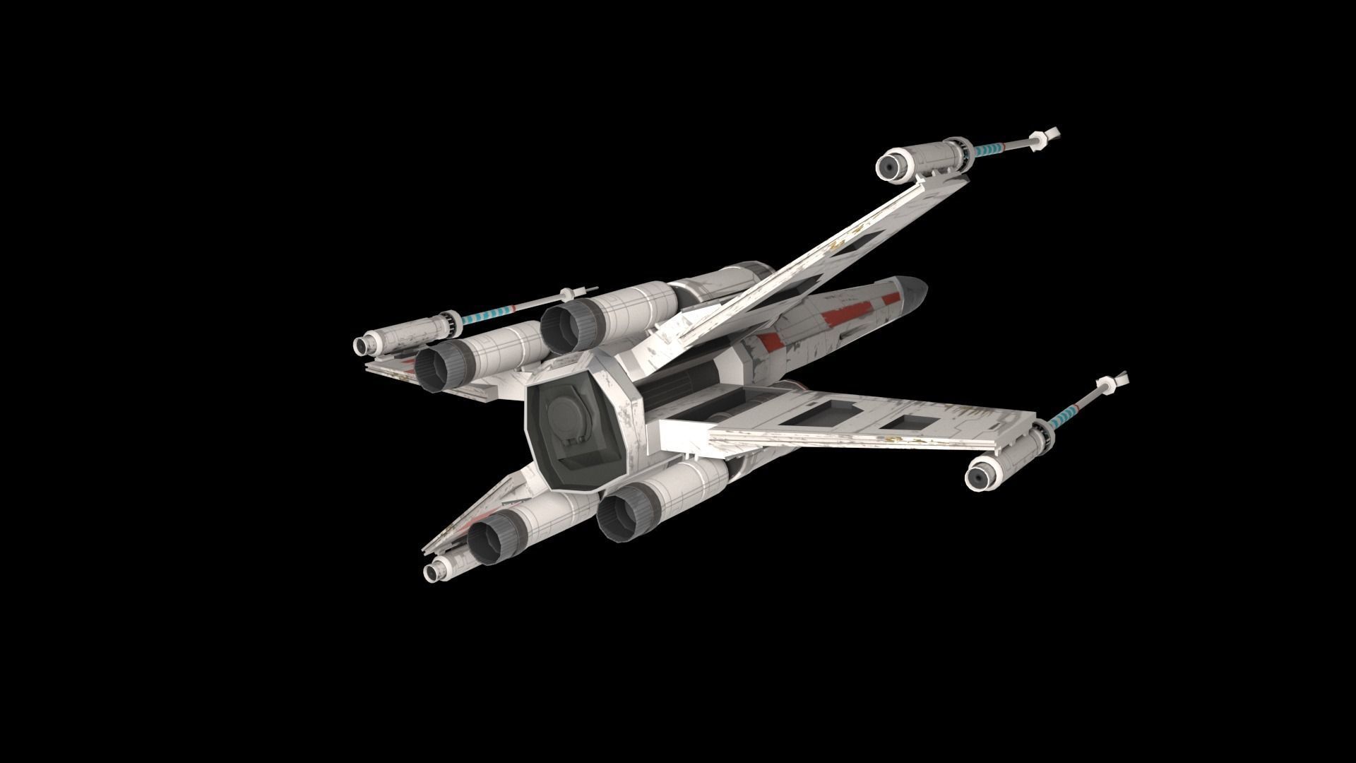 3D model x-wing maya rigged for maya and Cinema 4D VR / AR / low-poly ...