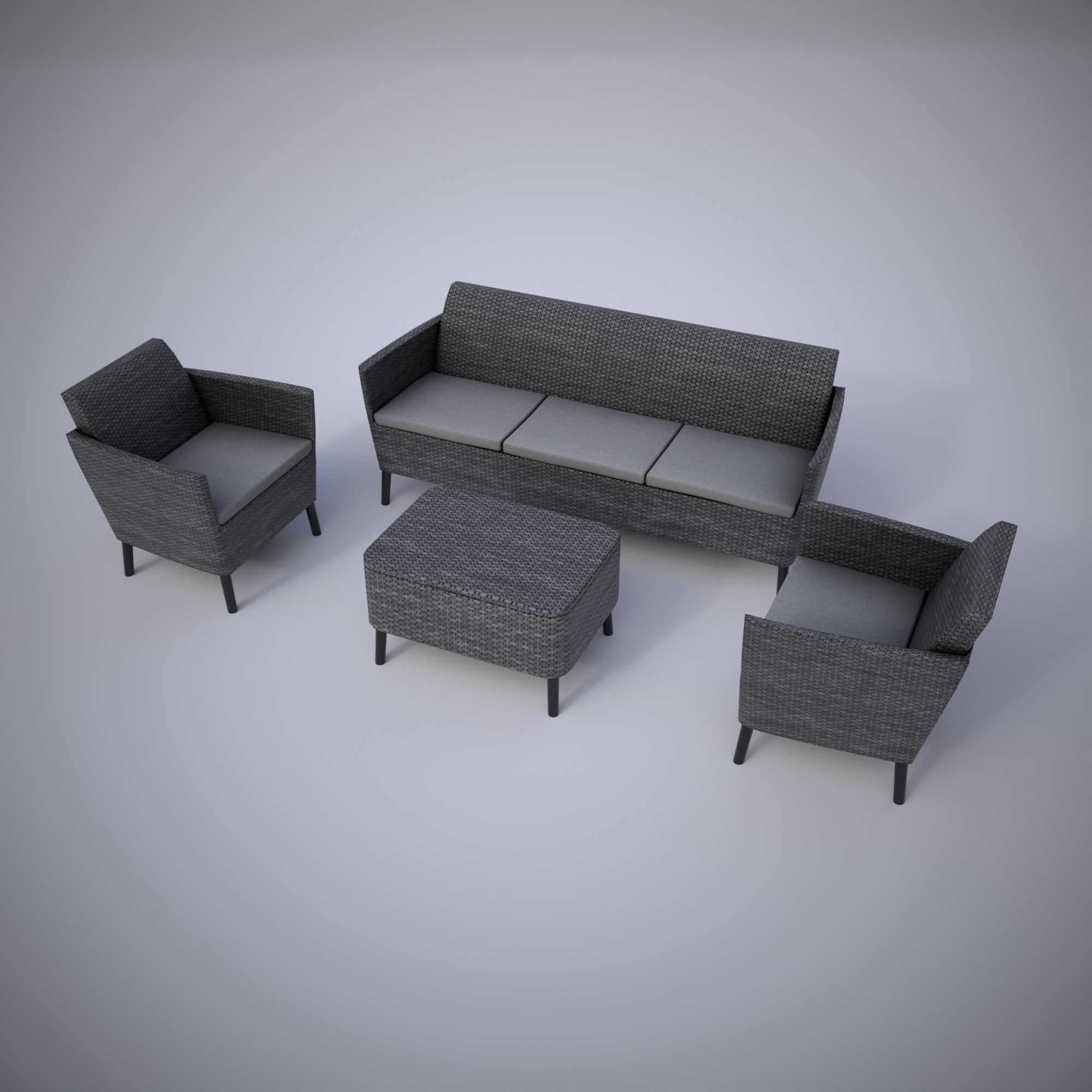 Furniture set of sofas and chairs free VR / AR / low-poly 3D model | CGTrader