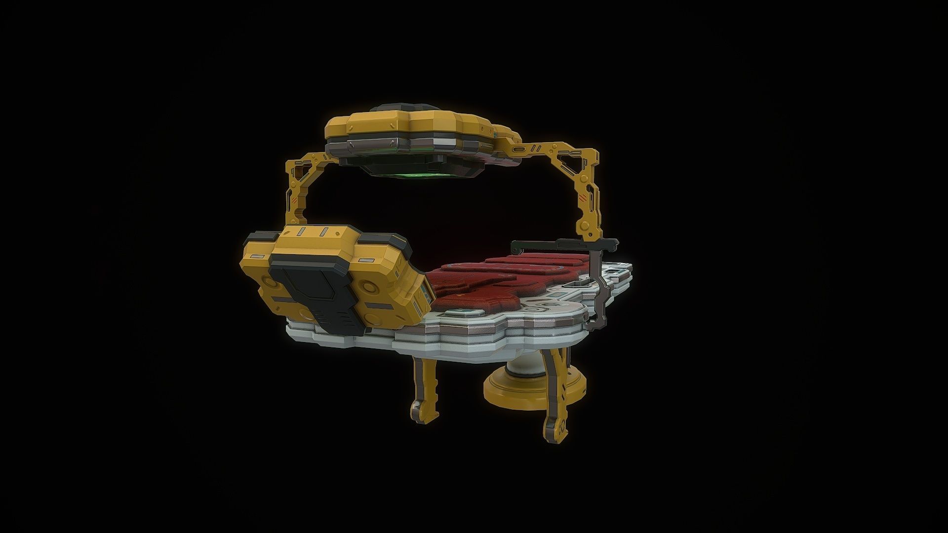 3D model Low poly sci fi medical table VR / AR / low-poly | CGTrader