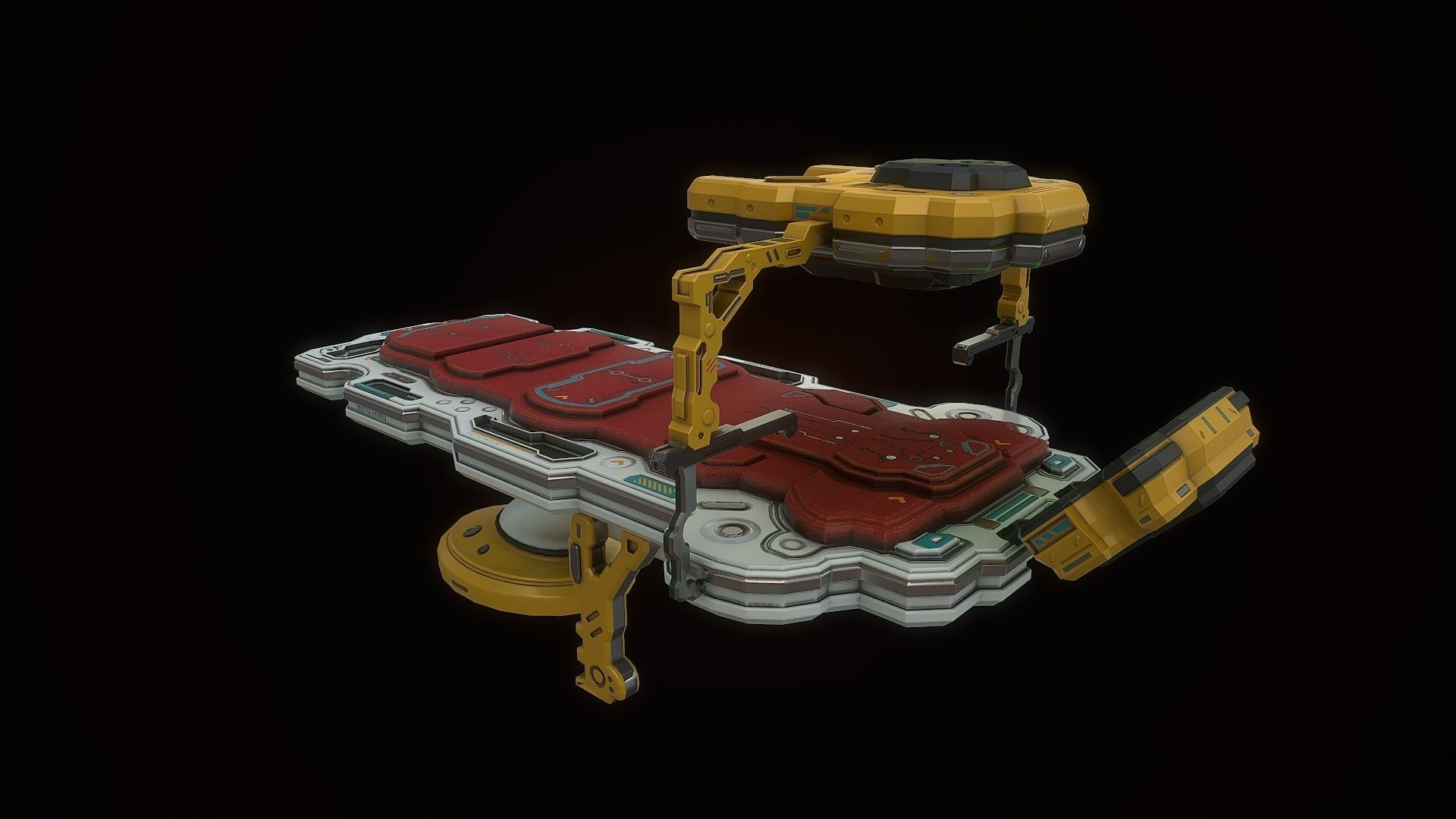 3D model Low poly sci fi medical table VR / AR / low-poly | CGTrader