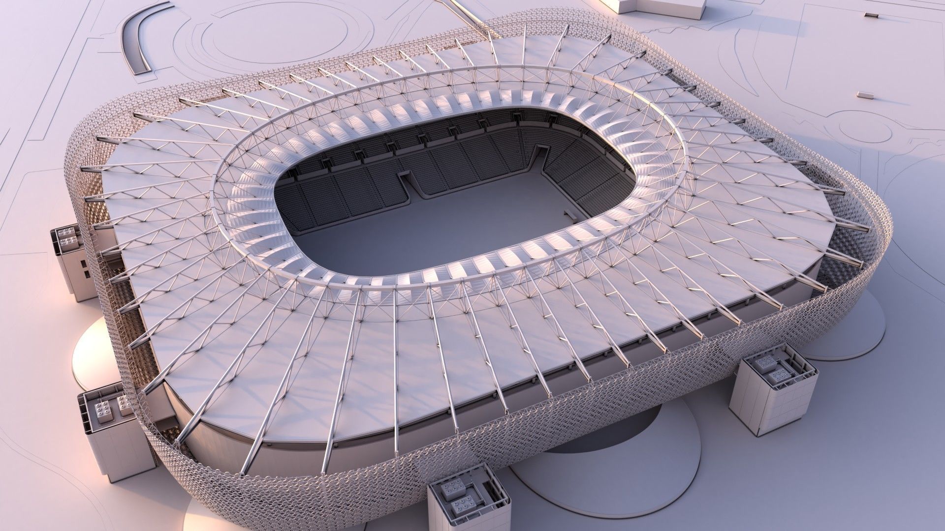 Al rayyan and lusail stadiums fifa world cup 2022 Qatar 3D Model ...