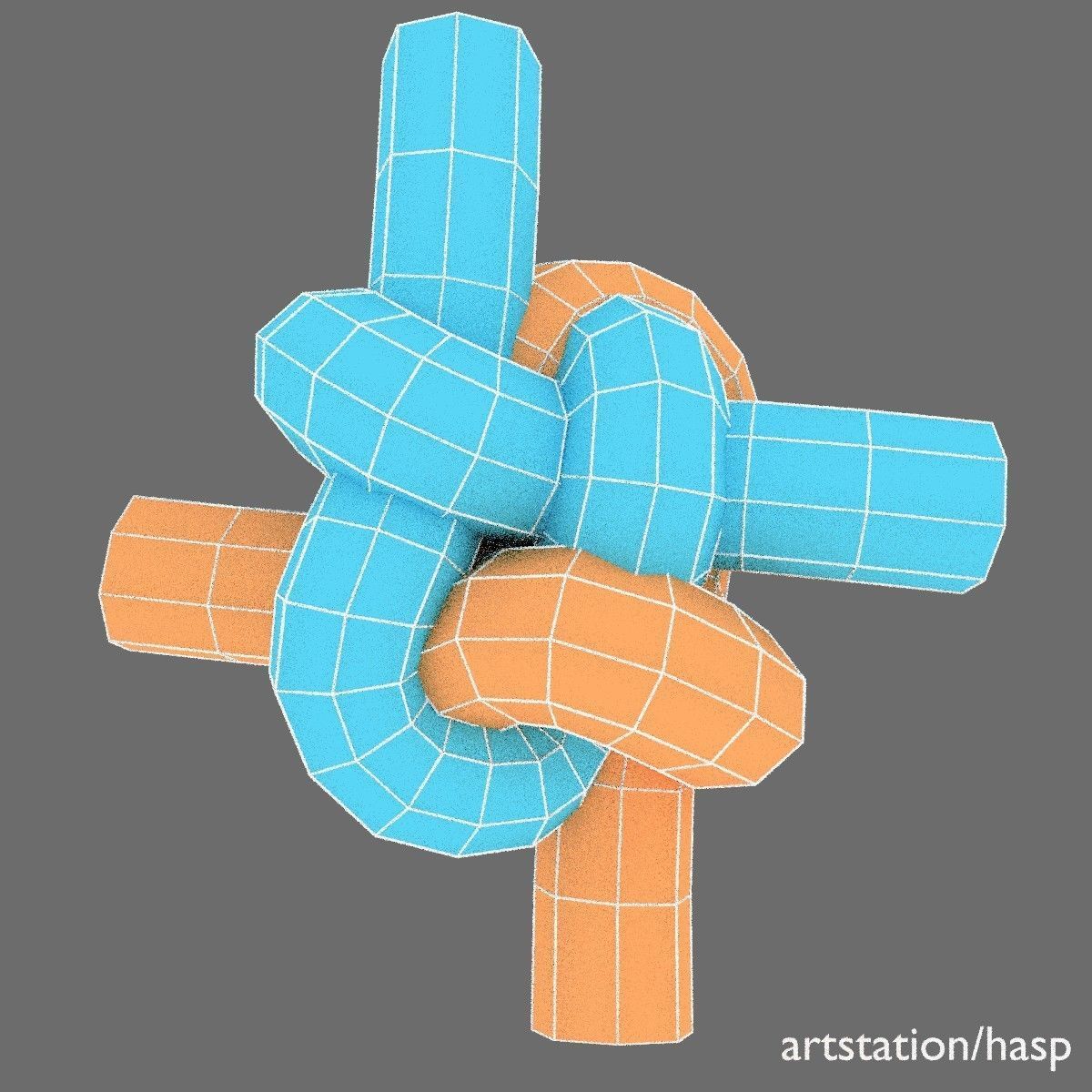 3D model cube 3 1 symmetrical knot VR / AR / low-poly | CGTrader
