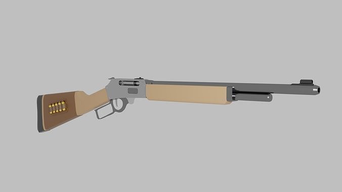 Lever Action Rifle 3D model | CGTrader