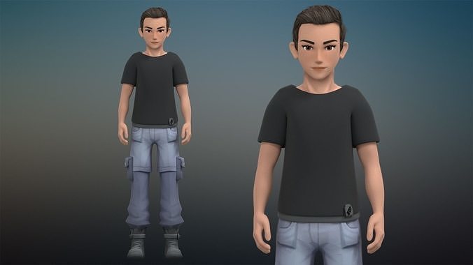 Boy Character 02 3D model | CGTrader