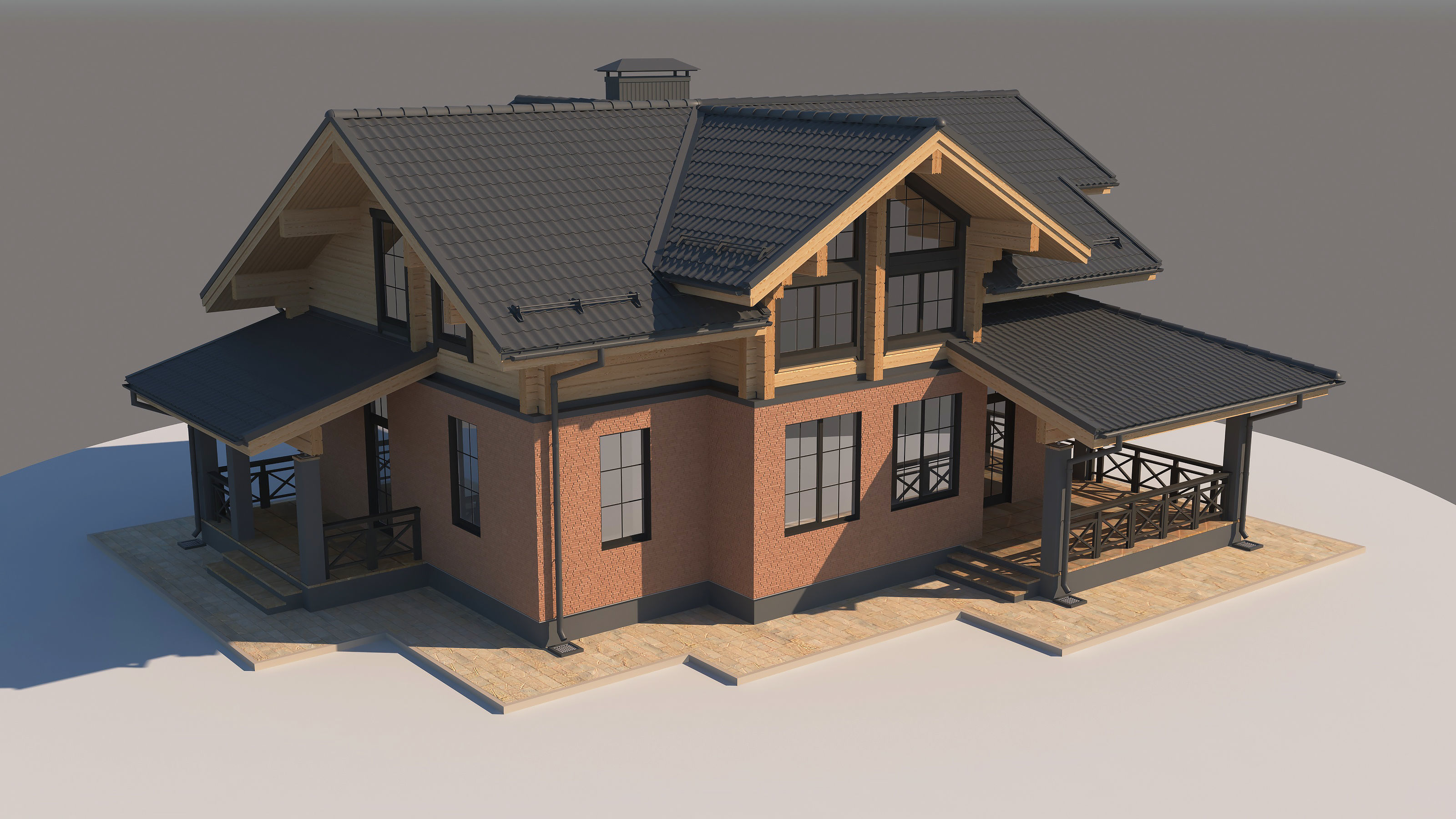 Exterior 3D model of a residential building 3D model | CGTrader