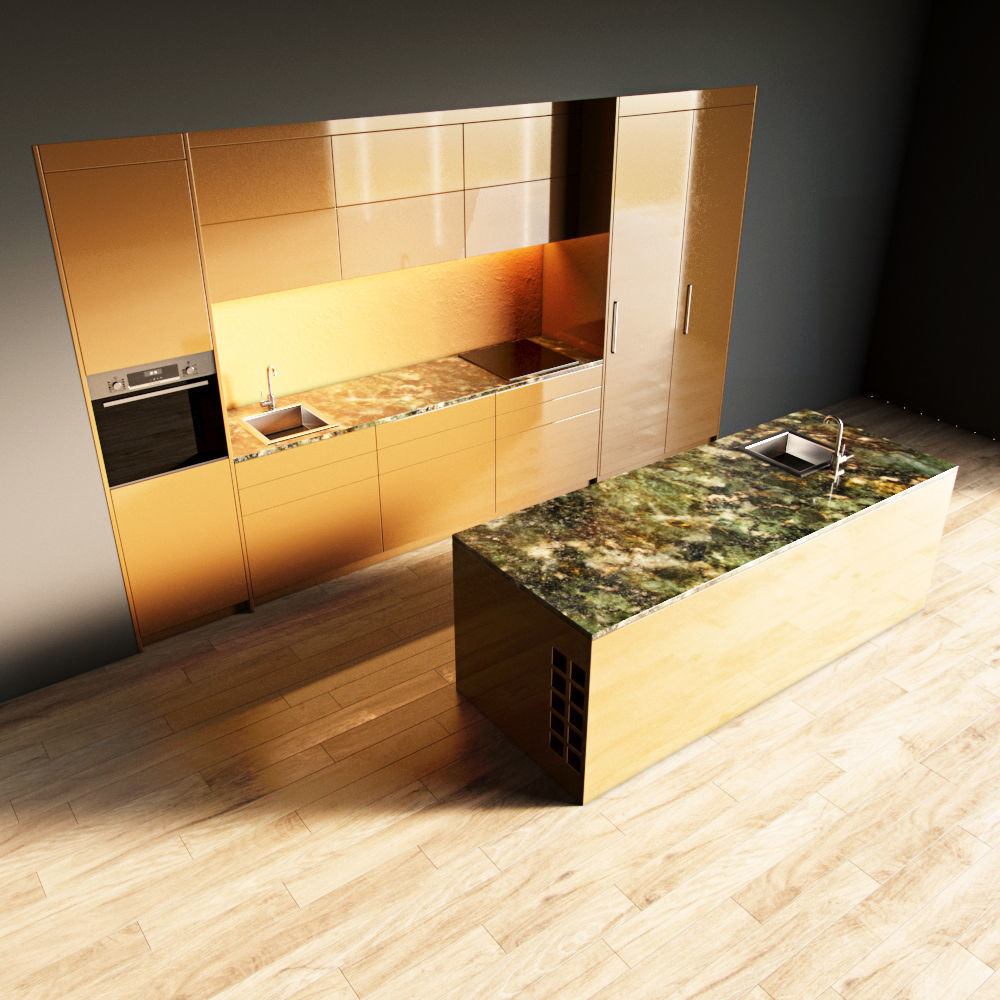 29-Kitchen5 glossy 3 3D model | CGTrader