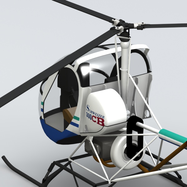Schweizer 300 Helicopter 3D model | CGTrader