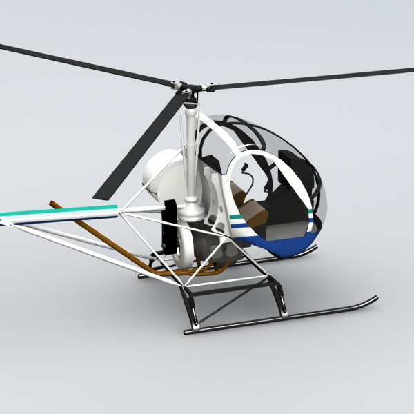 Schweizer 300 Helicopter 3D model | CGTrader