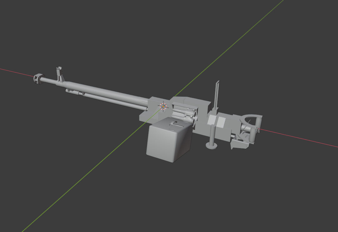 DSHK Heavy Machinegun free 3D model | CGTrader