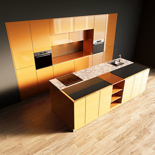 99-Kitchen3 glossy 9 3D model | CGTrader