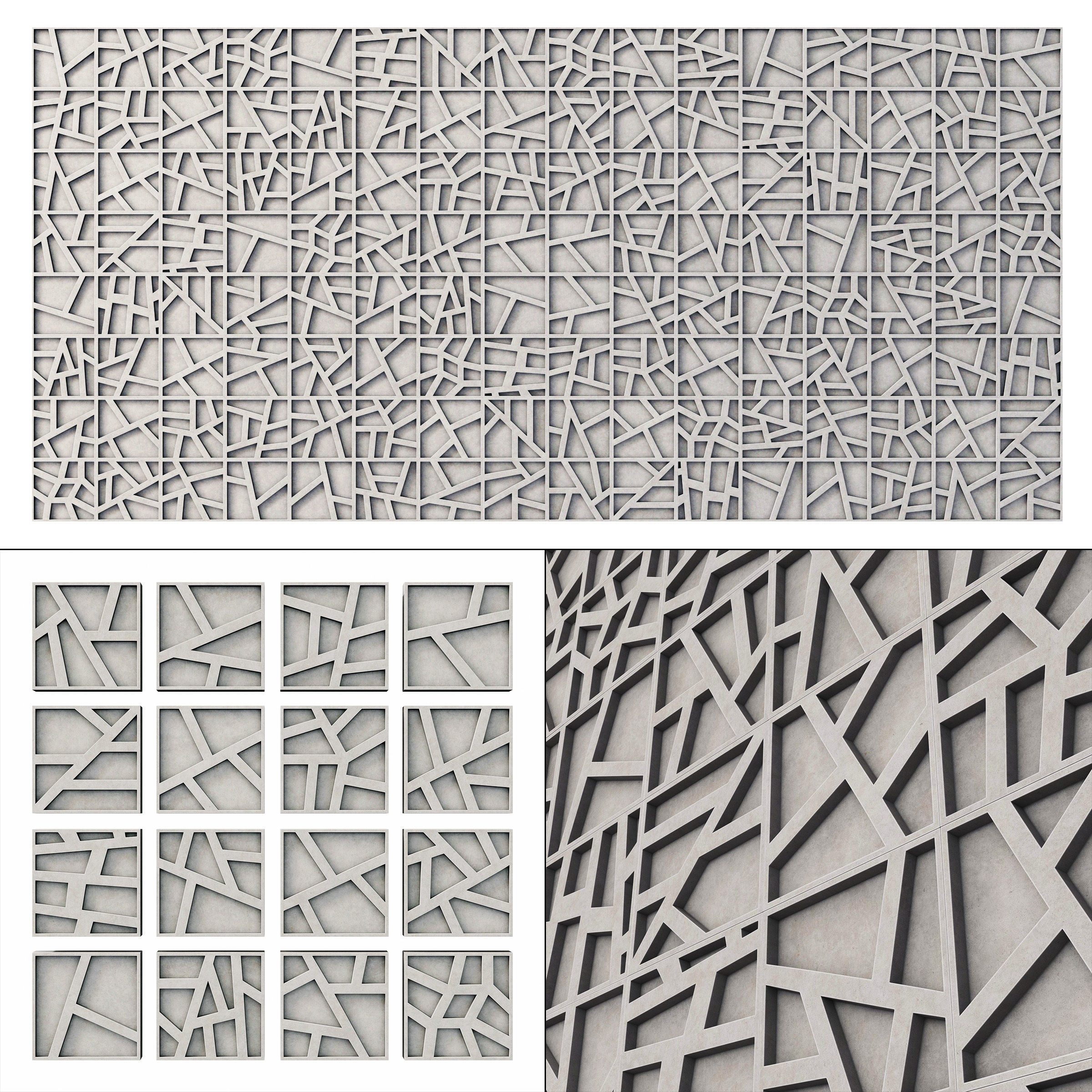 Tile concrete angle line n3 3D model | CGTrader
