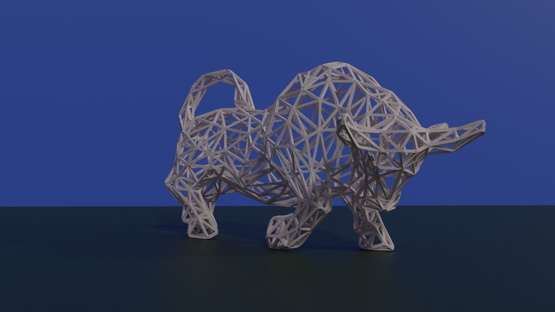 Low Poly Bull 3D model 3D printable | CGTrader