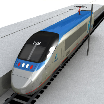 Acela Engine 3D Model .3ds .lwo .lw .lws - CGTrader.com