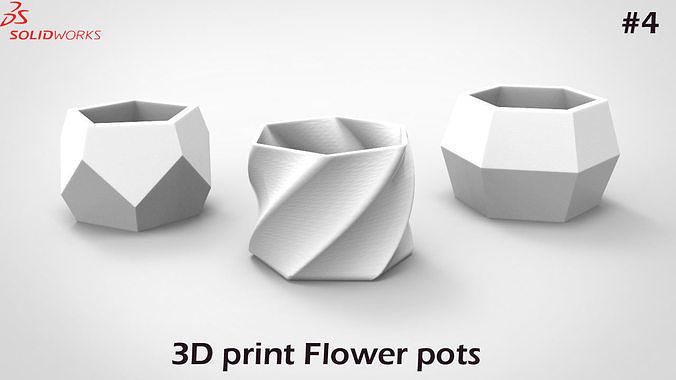 3D print Flower Pots Part-1 Advanced features Solidworks-4 free 3D ...
