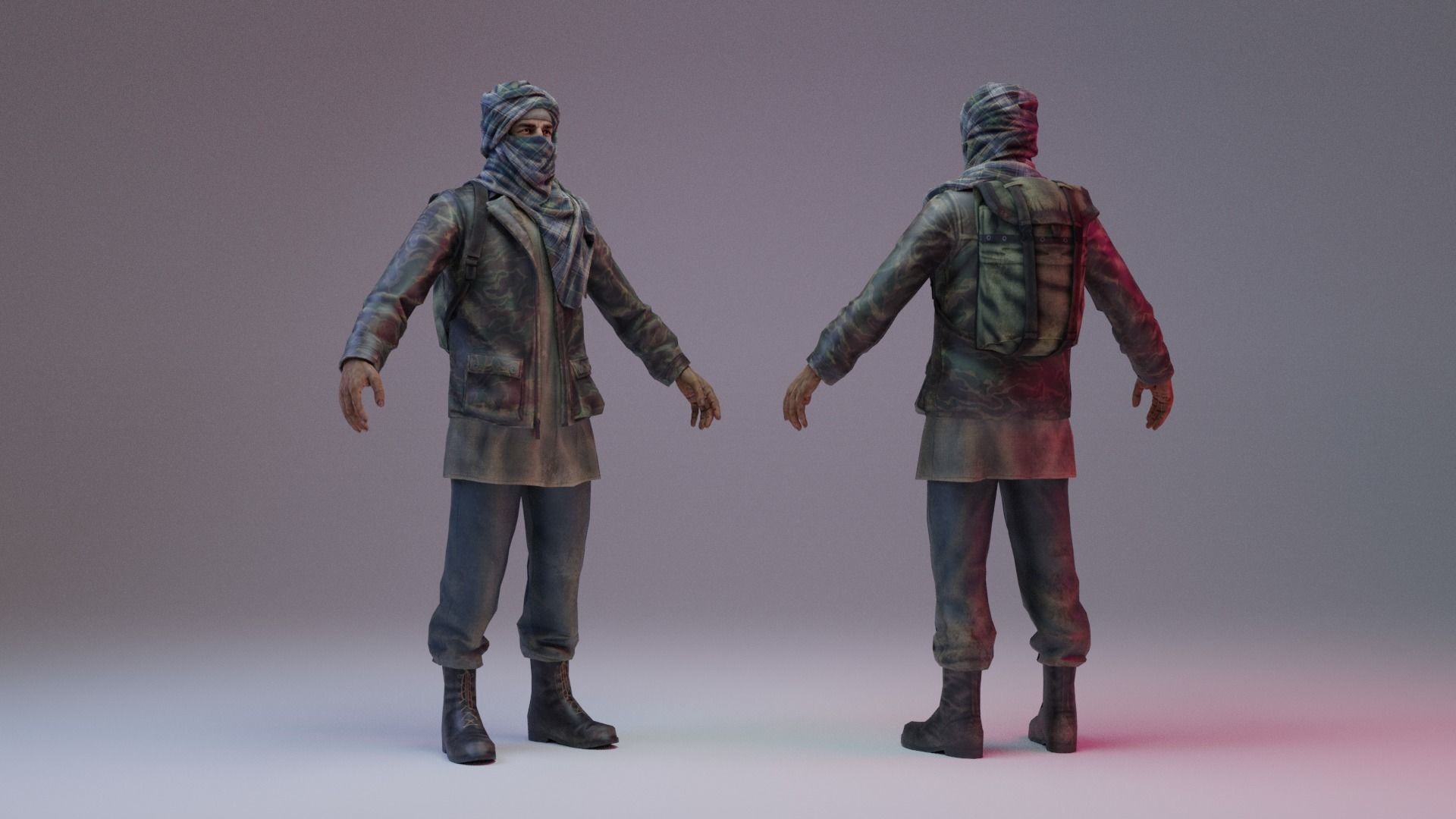 3D model Bandit-character VR / AR / low-poly rigged | CGTrader