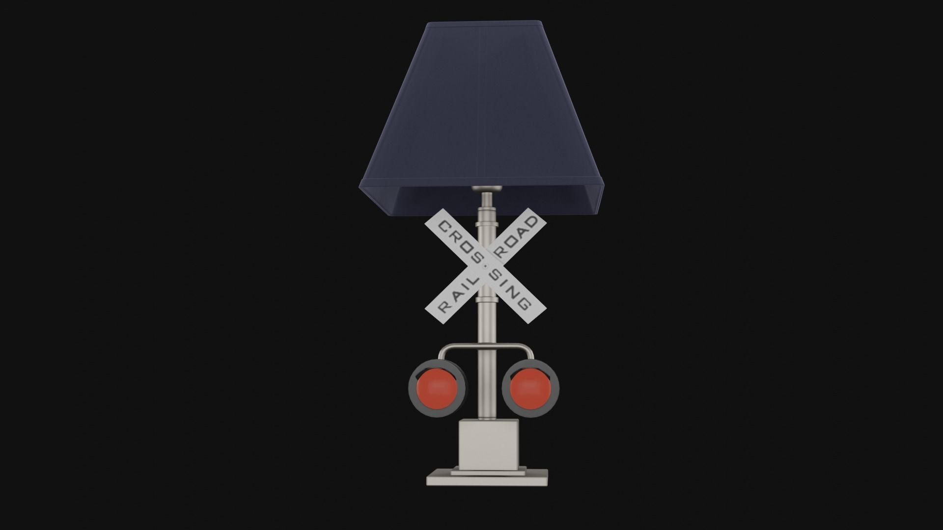 Railroad Crossing Lamp free 3D model | CGTrader