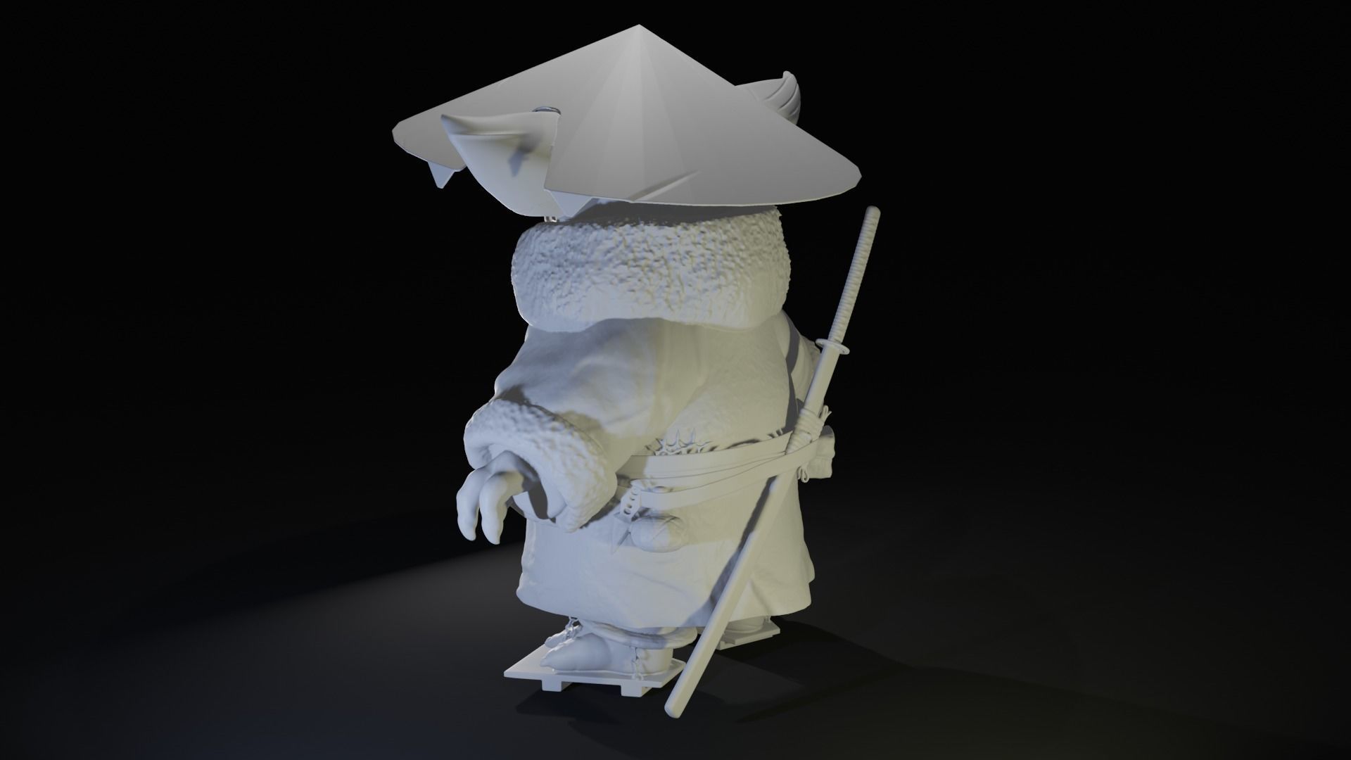 Baby Yoda Samurai free 3D model 3D printable | CGTrader