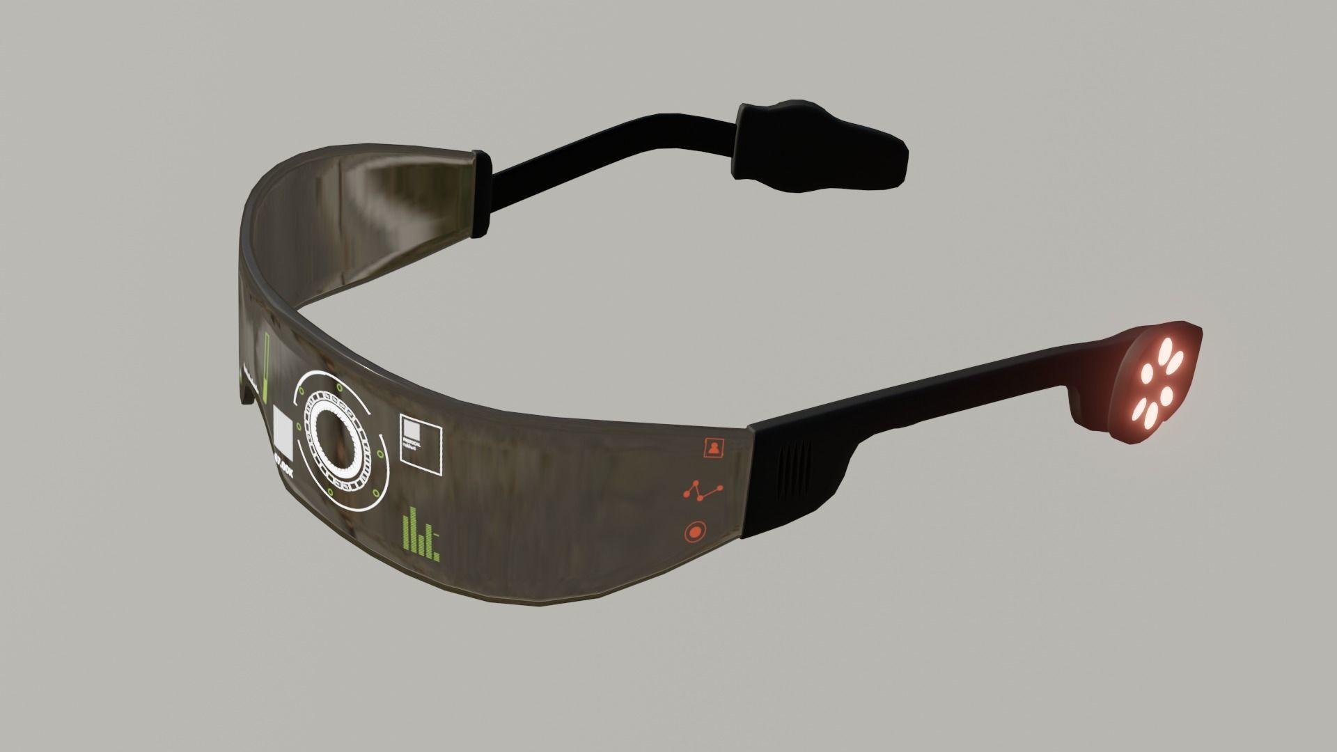 Futuristic Glasses 3D model | CGTrader