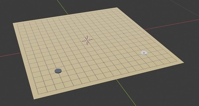 goban game board with two balls free 3D model | CGTrader