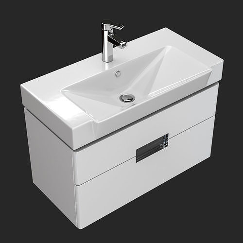 Sink Jacob Delafon Reve E4803 80 cm with vanity unit 3D model | CGTrader