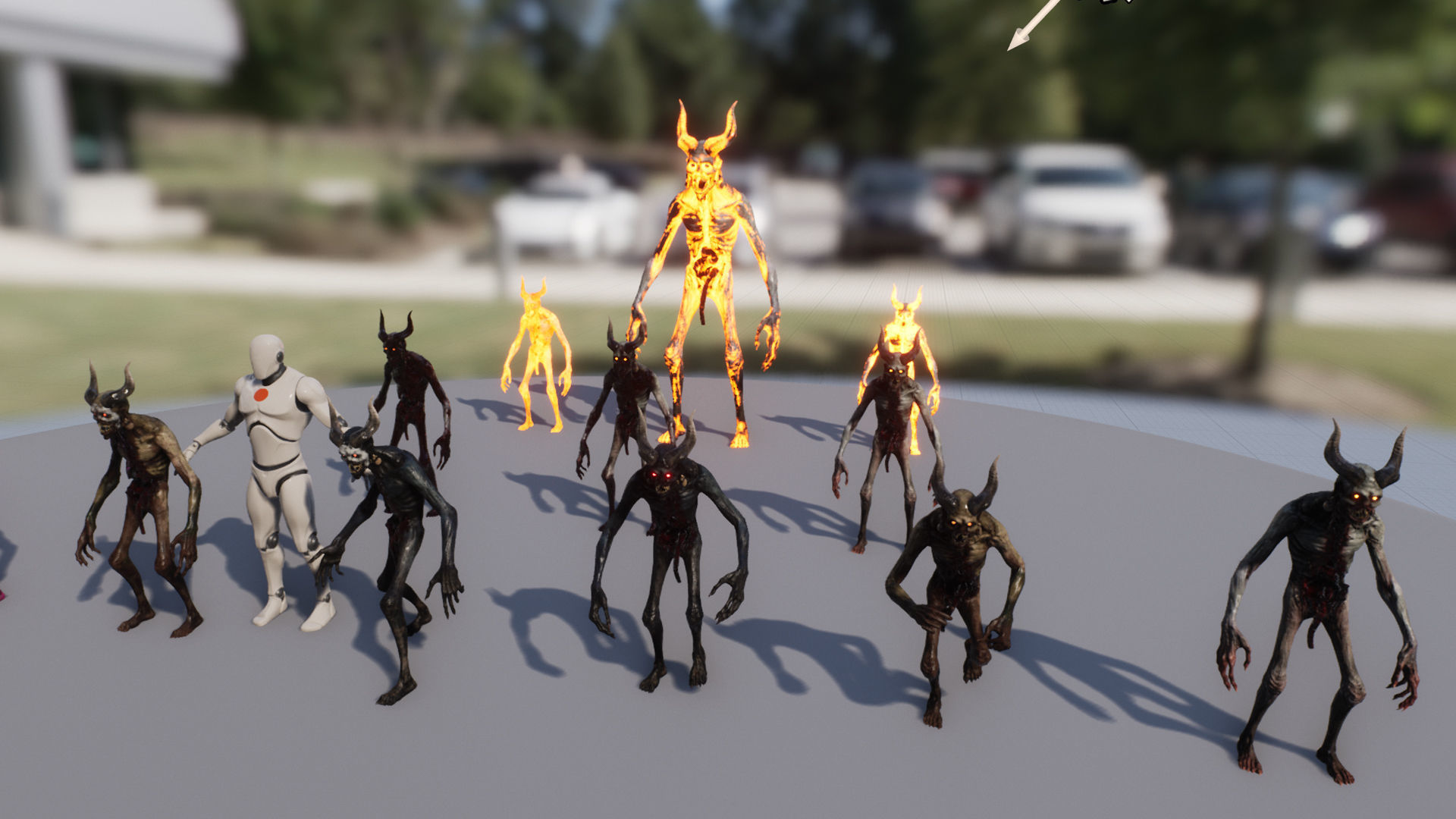 3D model Demon 10 scary satanic creature VR / AR / low-poly rigged ...