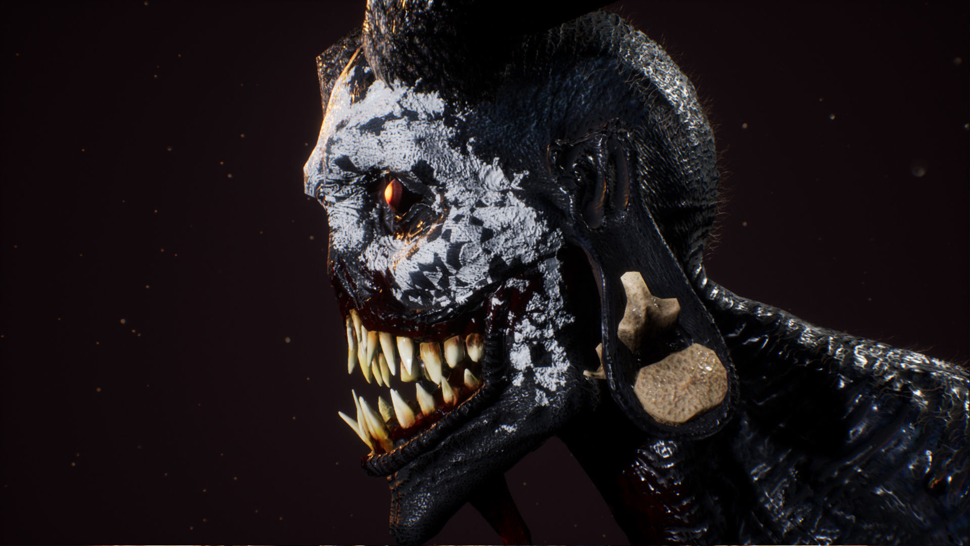 3D model Demon 10 scary satanic creature VR / AR / low-poly rigged ...