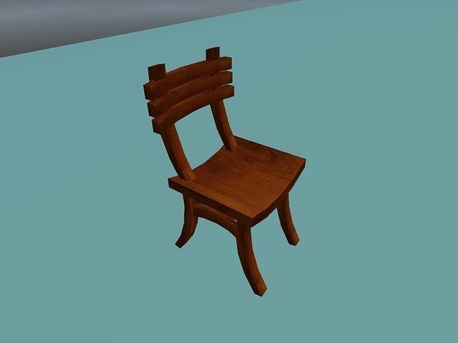 Low poly Cartoon Chair 3D model | CGTrader