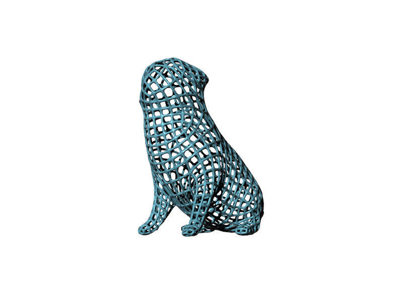 wire mesh dog for 3d printing as an interior art piece 3D model 3D ...