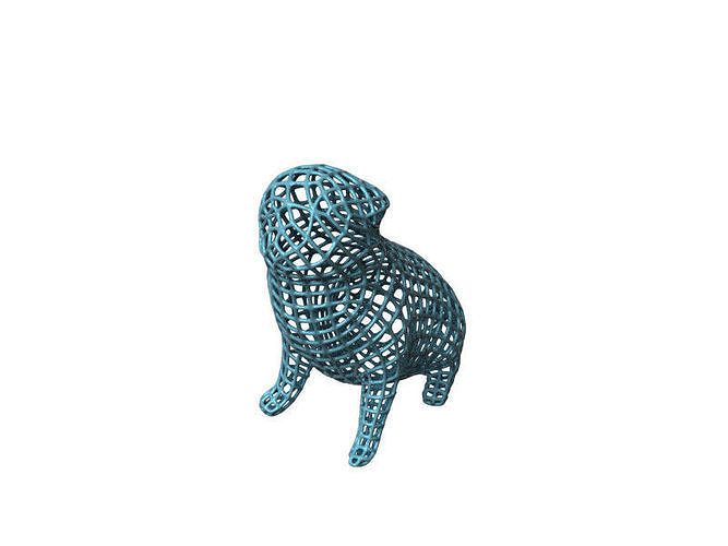 wire mesh dog for 3d printing as an interior art piece 3D model 3D ...