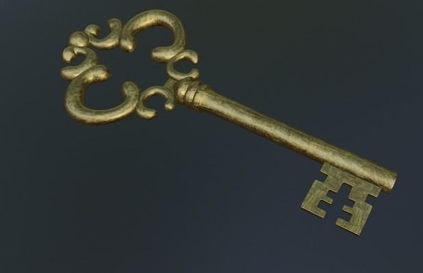 medieval key 3D model | CGTrader
